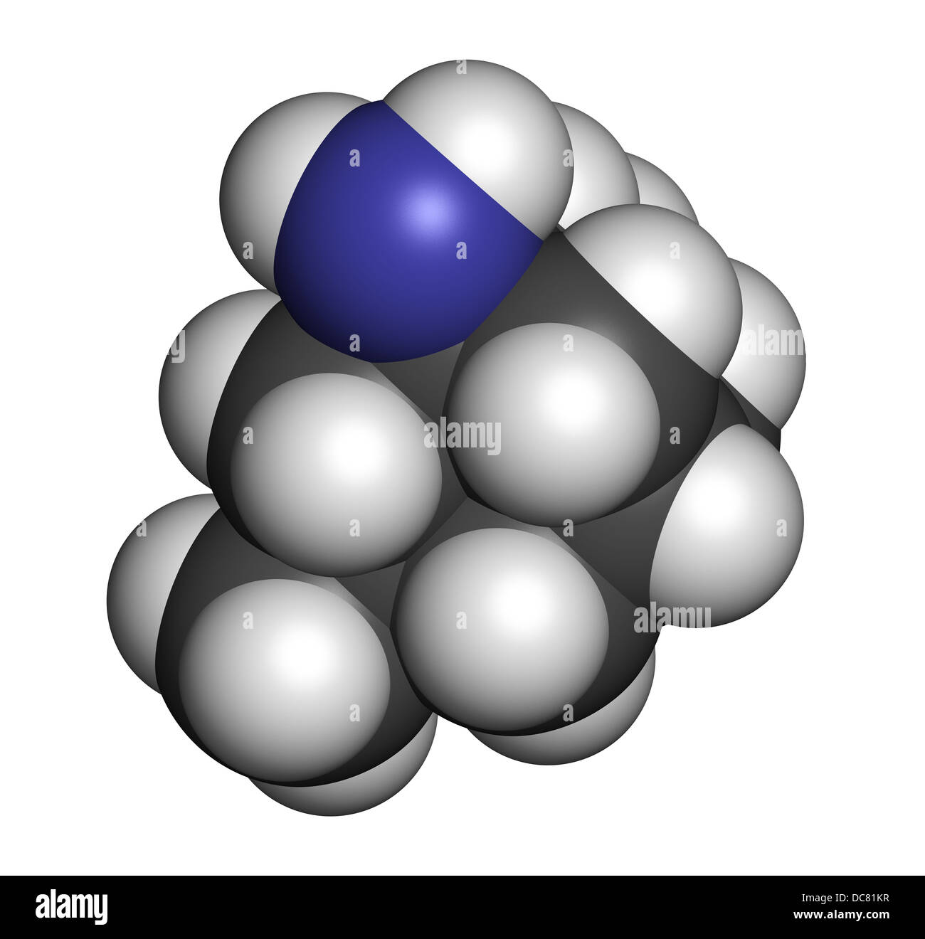 Memantine Alzheimer's disease drug, chemical structure. Atoms are ...