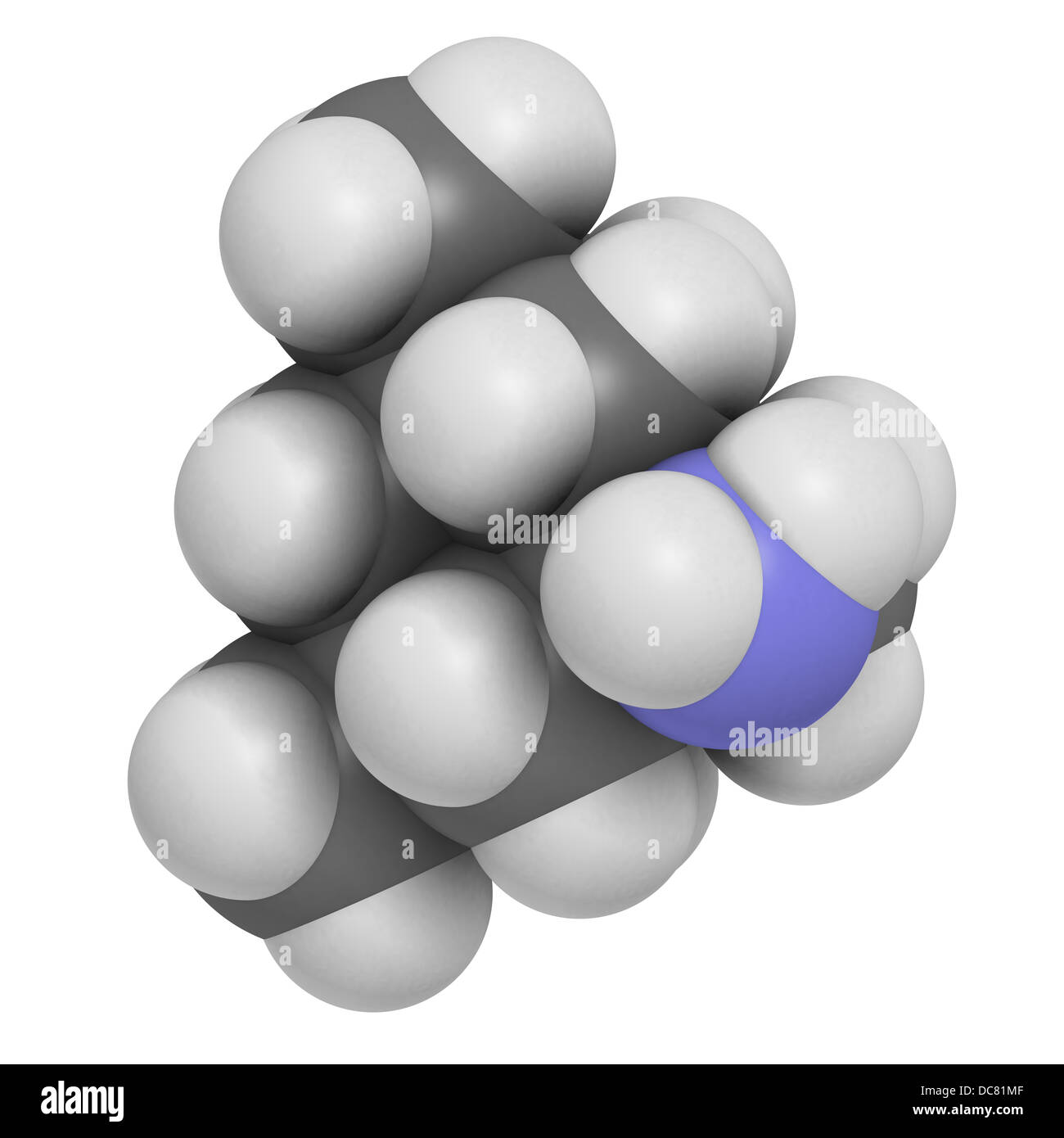 Memantine Alzheimer's disease drug, chemical structure. Atoms are ...