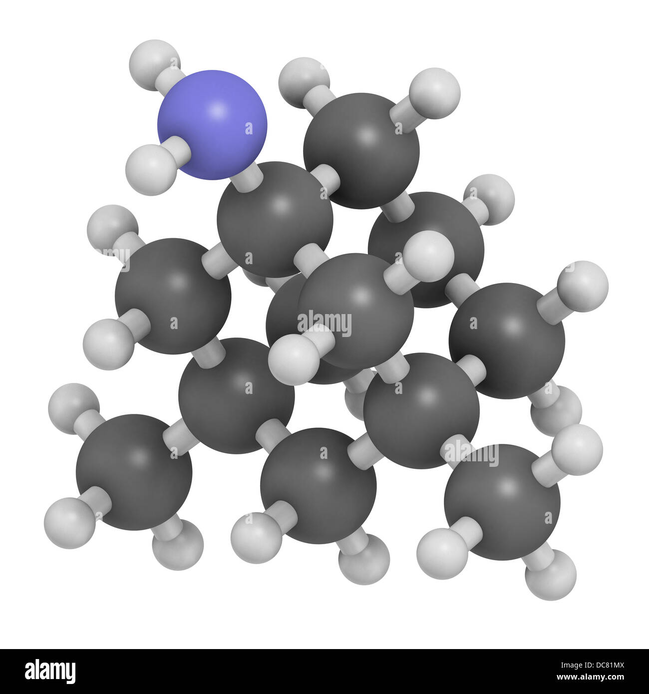 Memantine Alzheimer's disease drug, chemical structure. Atoms are ...