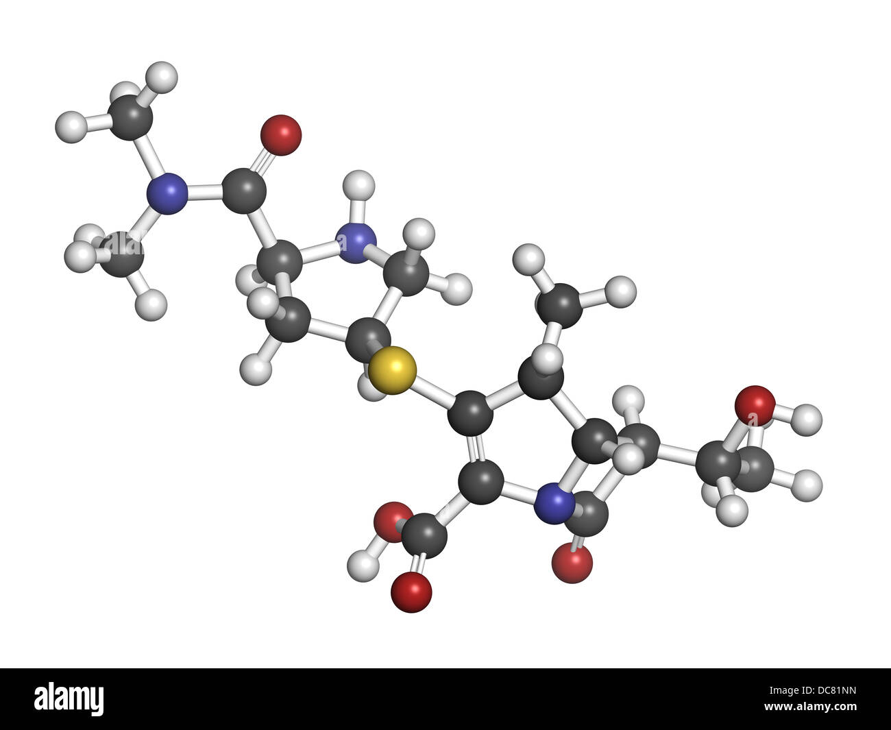Meropenem broad-spectrum antibiotic (carbapenem class), chemical ...