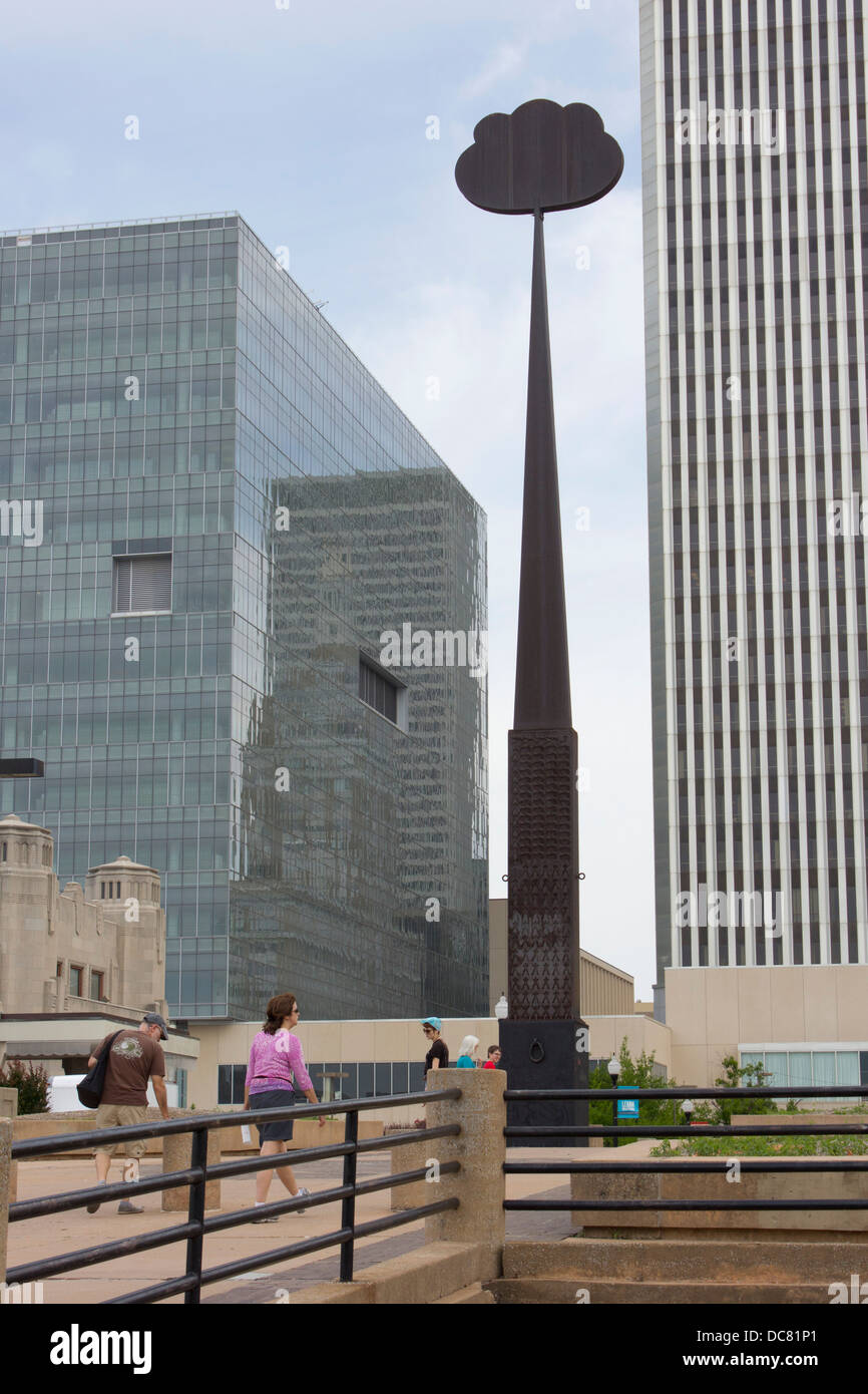 "The Cloud" sculpture in downtown Tulsa, Oklahoma Stock Photo - Alamy