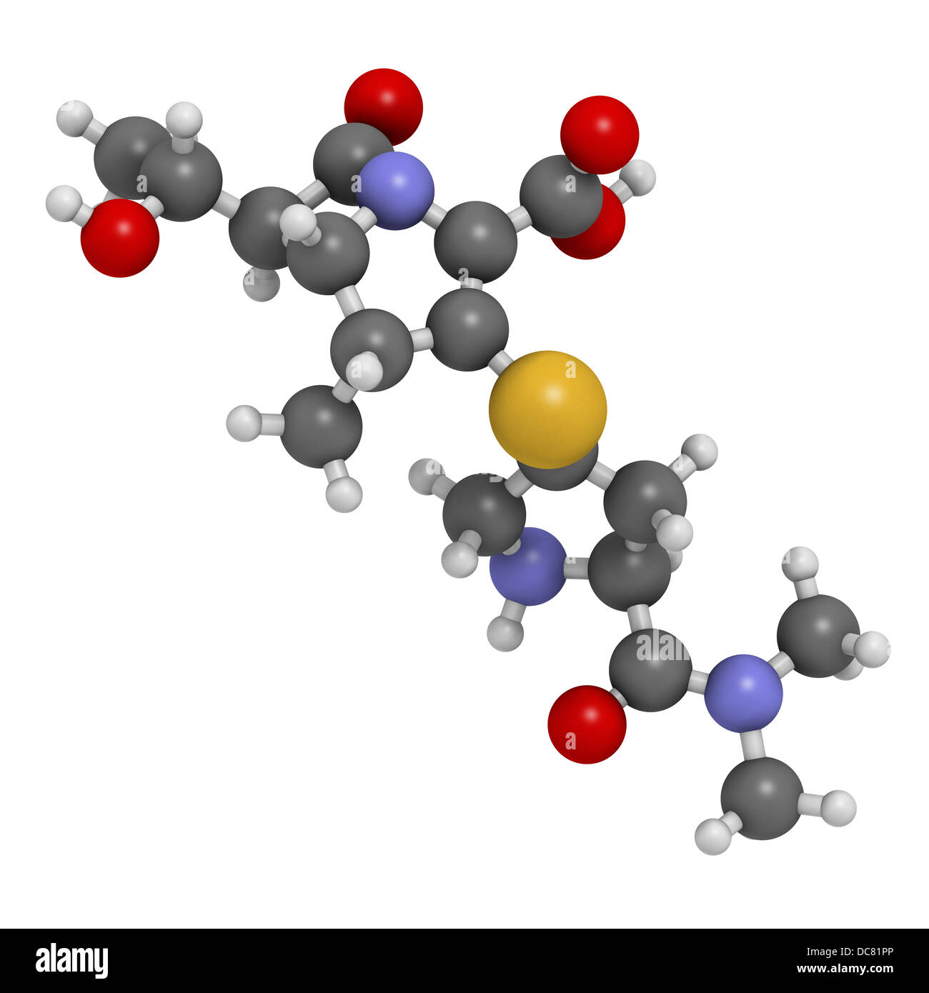 Meropenem broad-spectrum antibiotic (carbapenem class), chemical ...