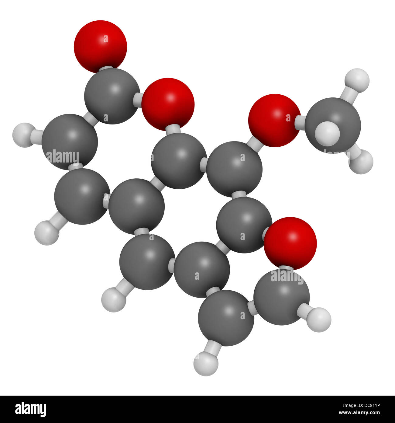 methoxsalen (psoralen) skin disease drug, chemical structure. Used in ...