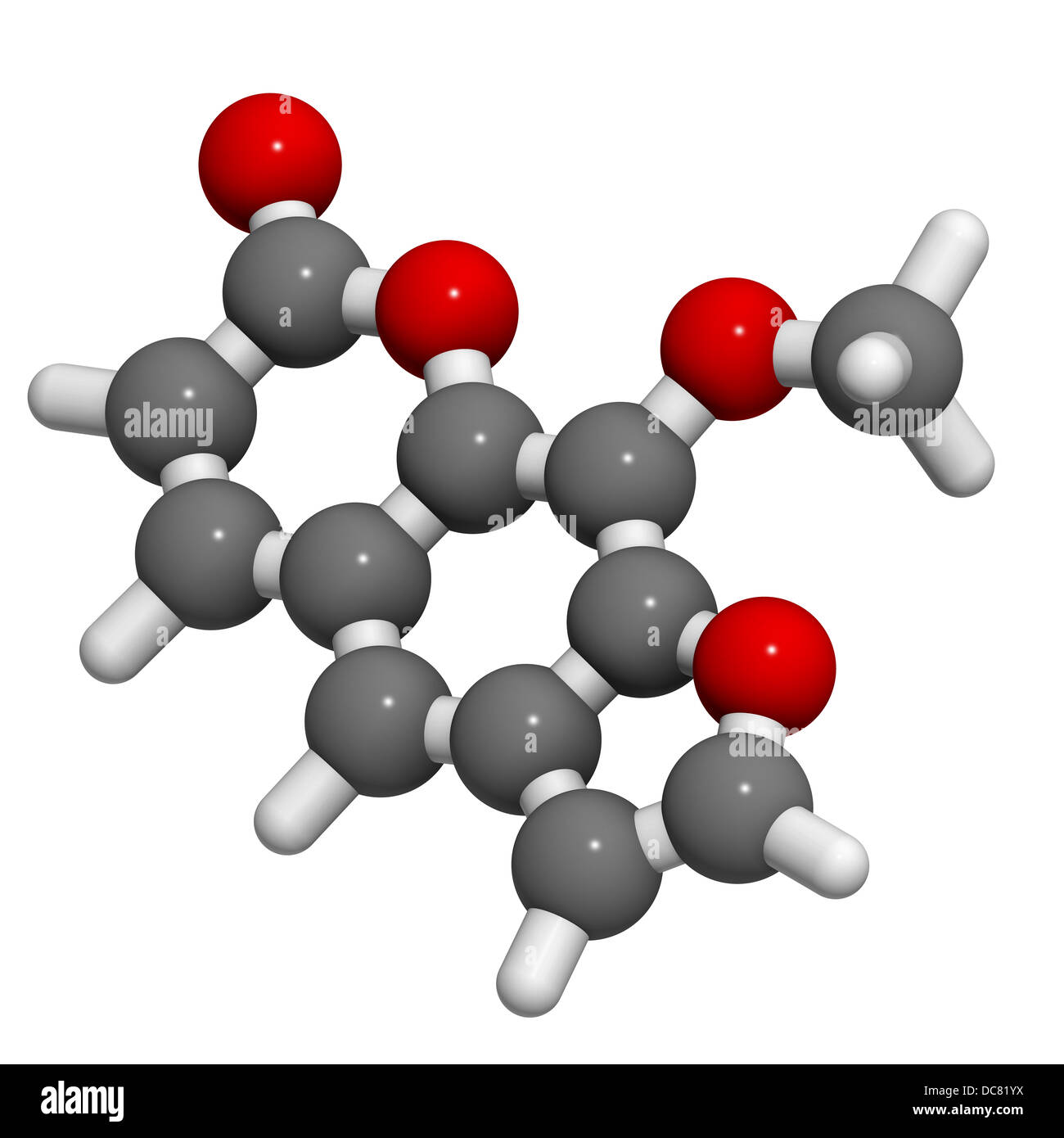 methoxsalen (psoralen) skin disease drug, chemical structure. Used in ...