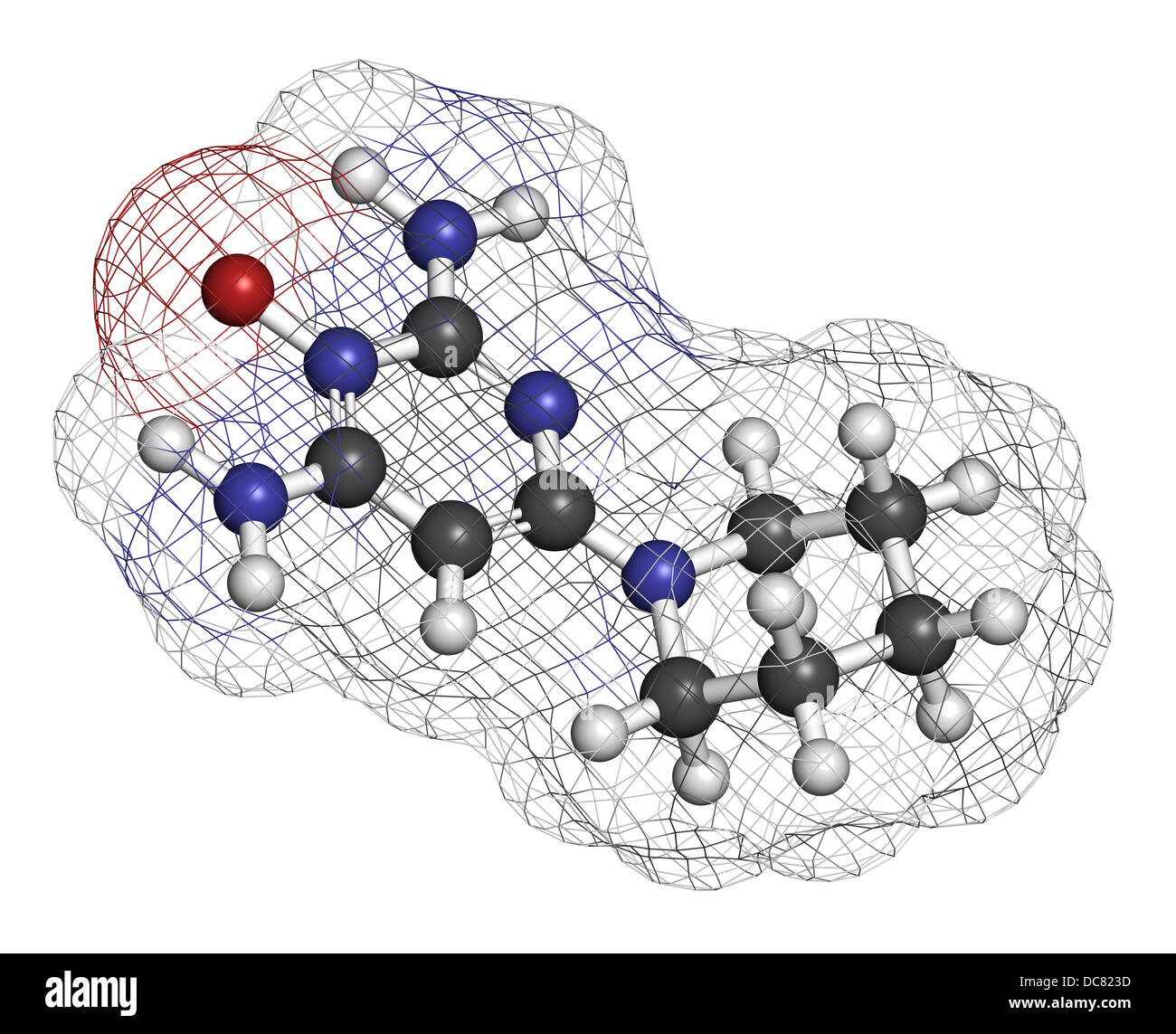 Minoxidil male pattern baldness (androgenic alopecia) drug, chemical ...