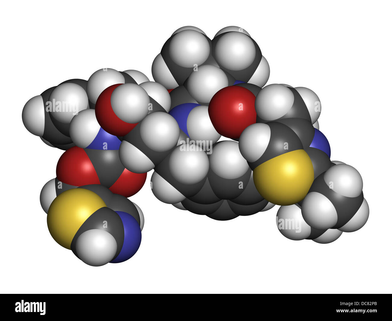 Ritonavir HIV drug (protease inhibitor class), chemical structure ...
