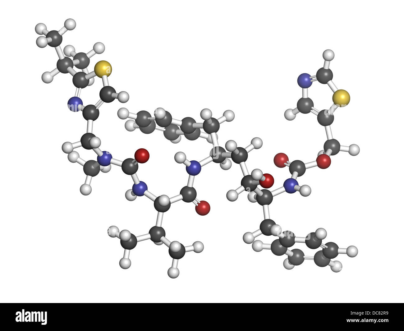 Ritonavir HIV drug (protease inhibitor class), chemical structure ...