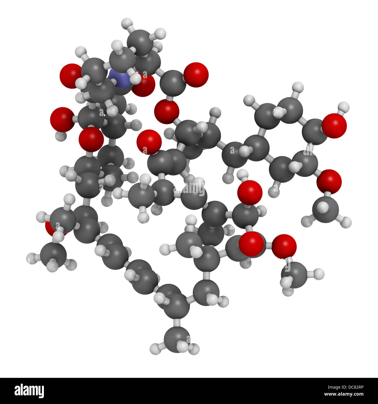 Rapamycin (sirolimus) immunosuppressive drug, chemical structure. Used ...