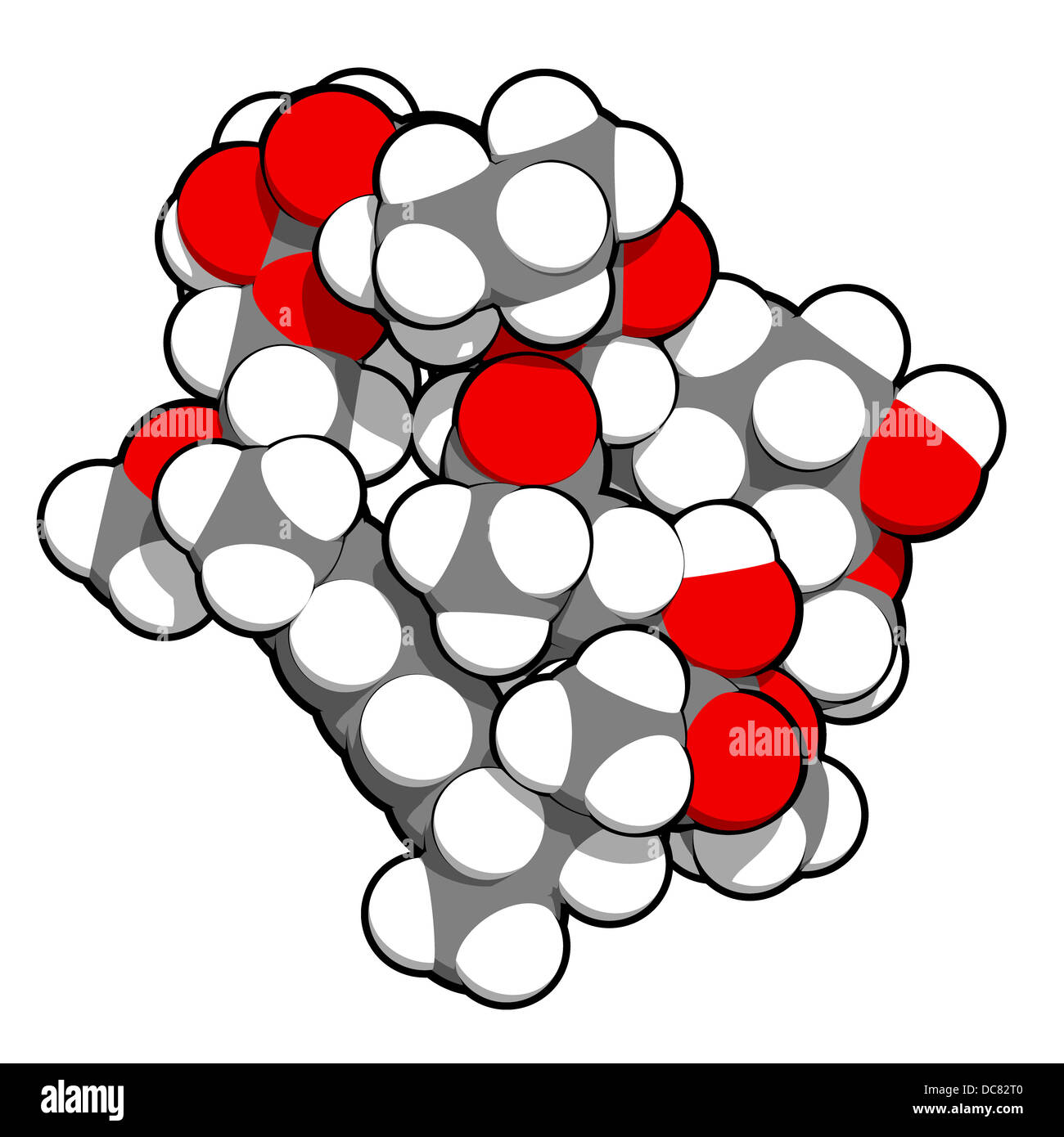 Rapamycin (sirolimus) immunosuppressive drug, chemical structure. Used ...