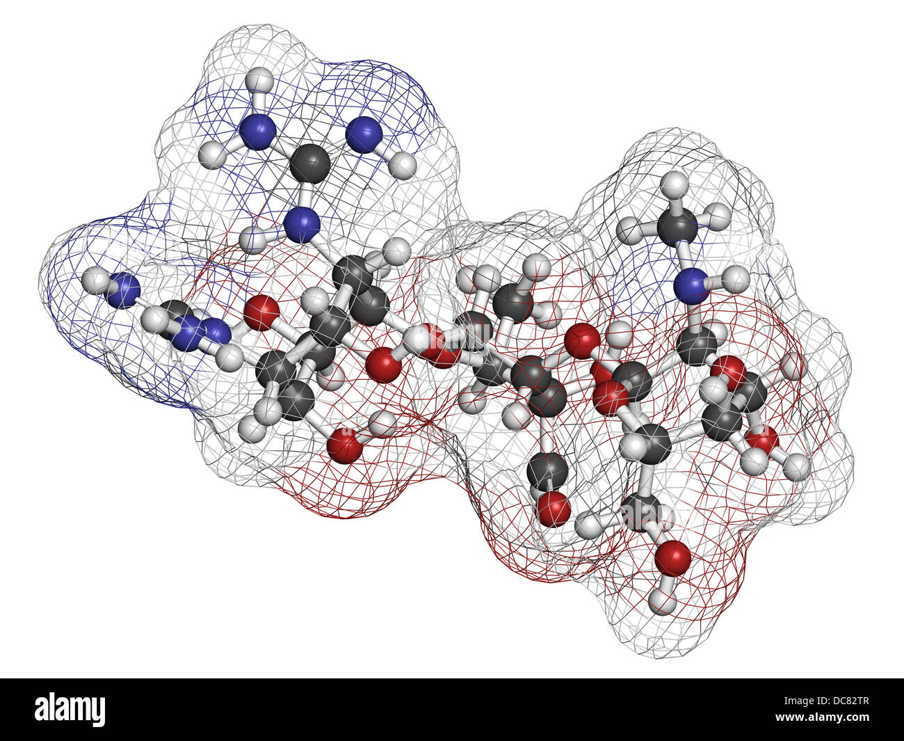 Streptomycin tuberculosis antibiotic (aminoglycoside class), chemical ...