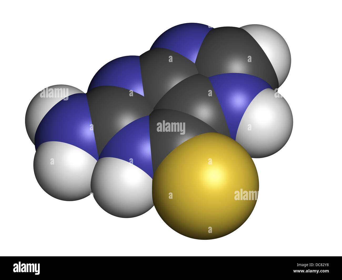 Tioguanine leukemia and ulcerative colitis drug, chemical structure ...