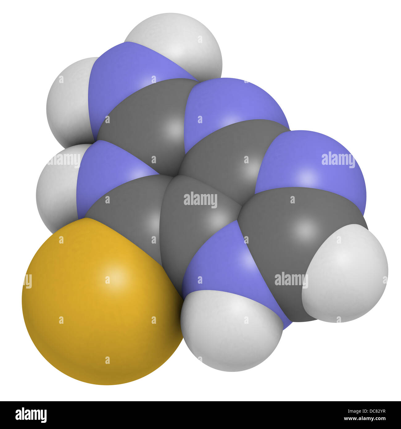 Tioguanine leukemia and ulcerative colitis drug, chemical structure ...