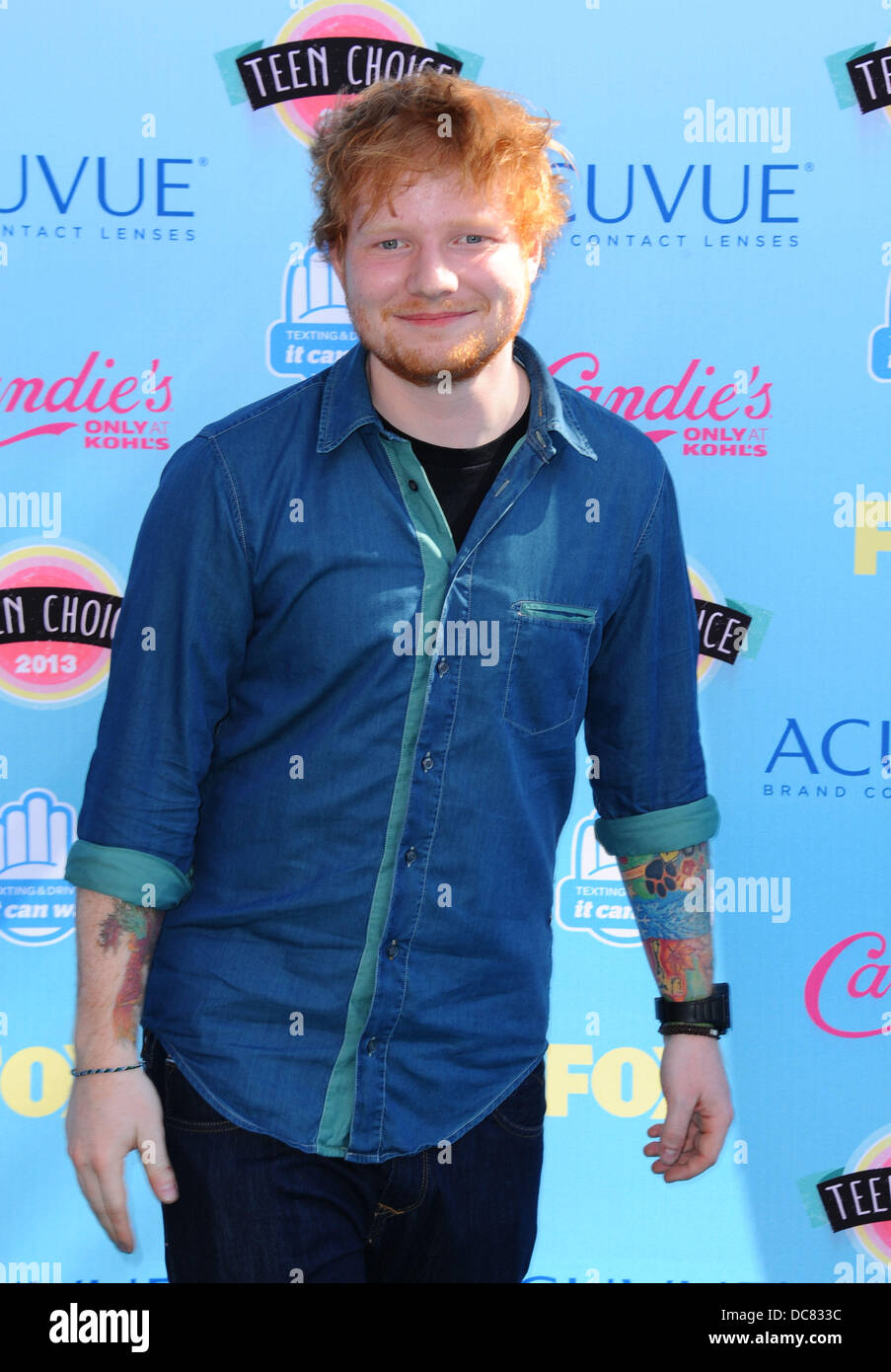 Los Angeles, California, USA. 11th Aug, 2013. Ed Sheeran attending the ...