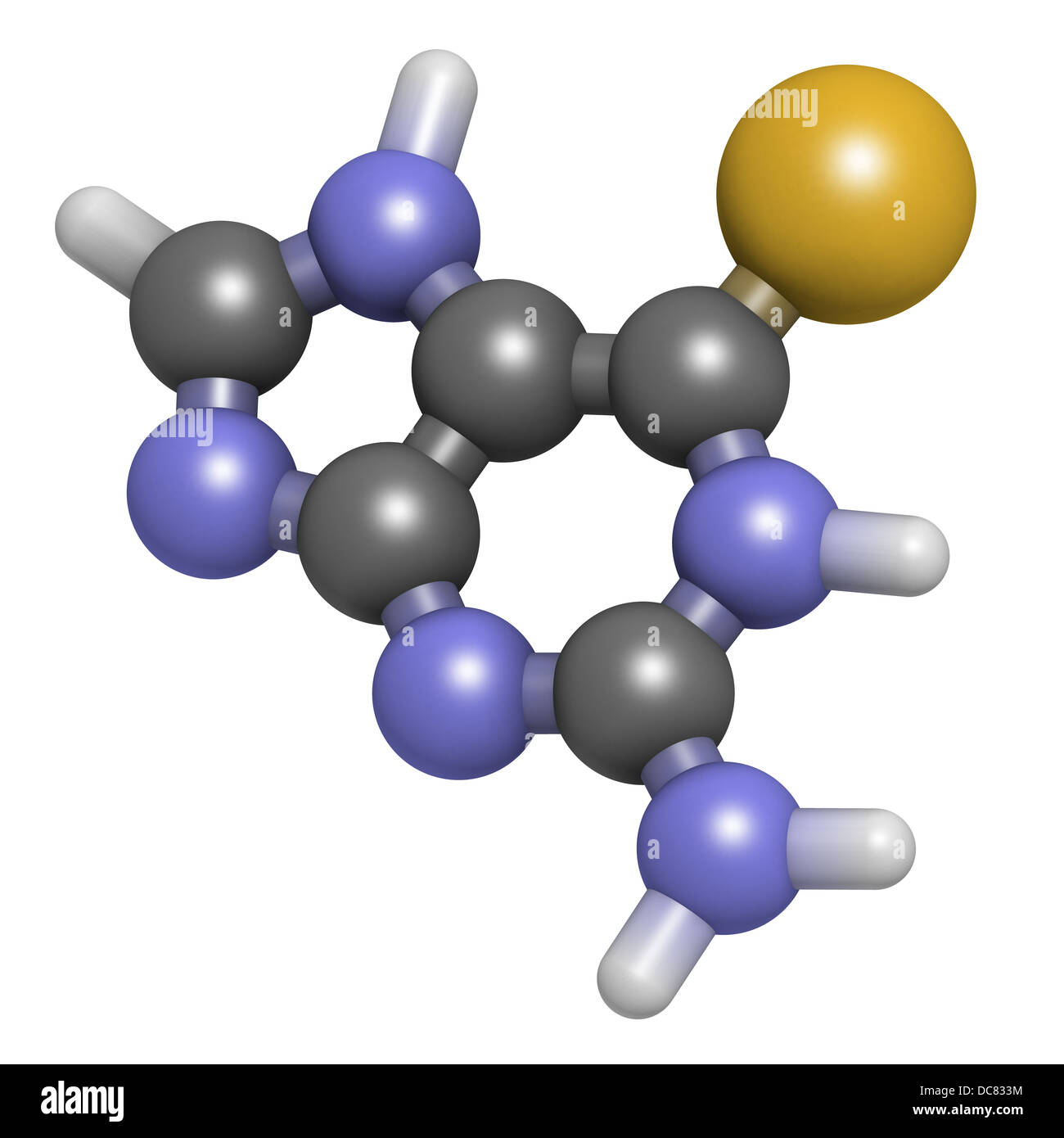 Tioguanine leukemia and ulcerative colitis drug, chemical structure ...