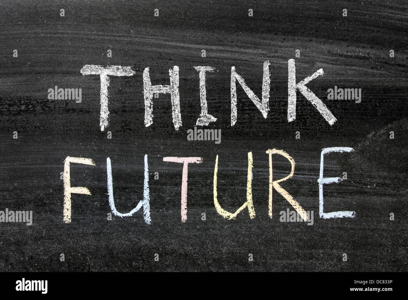 think future phrase handwritten on the school blackboard Stock Photo ...