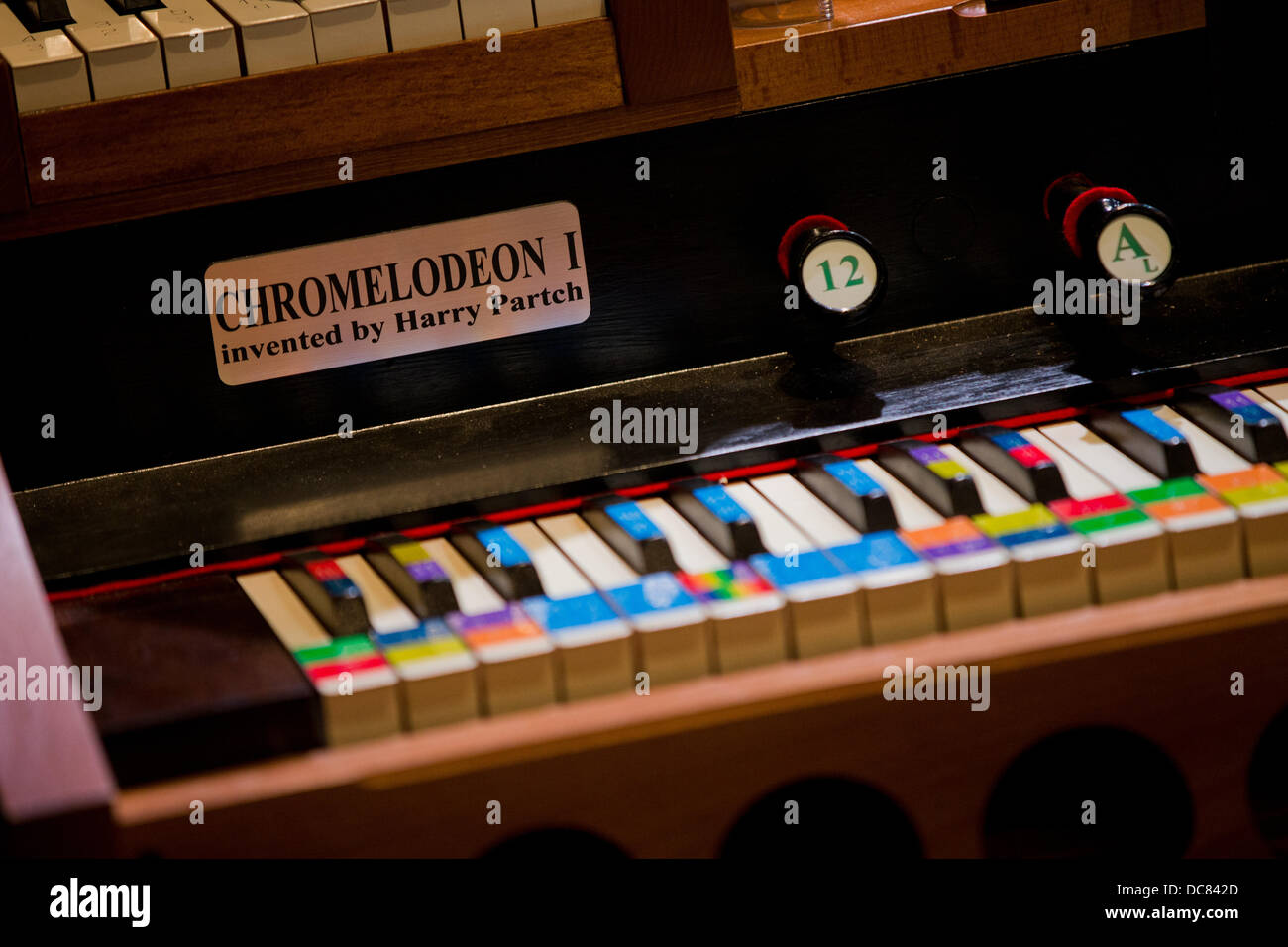 The instrument 'Chromelodeon I' an inventions by the American composer ...