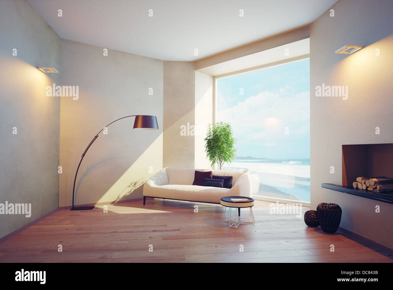 modern interior with window Stock Photo - Alamy