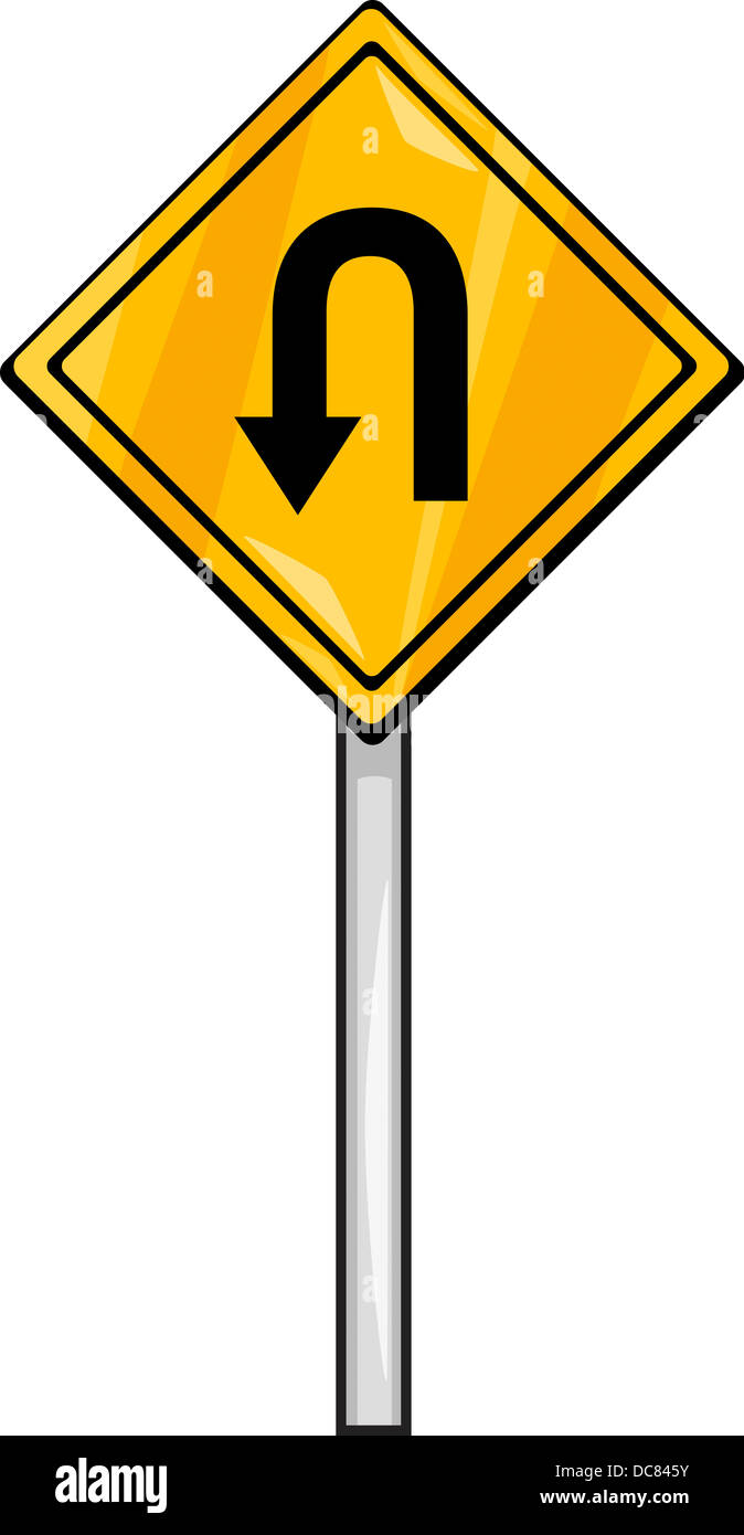 Turn sign clip art hi-res stock photography and images - Alamy