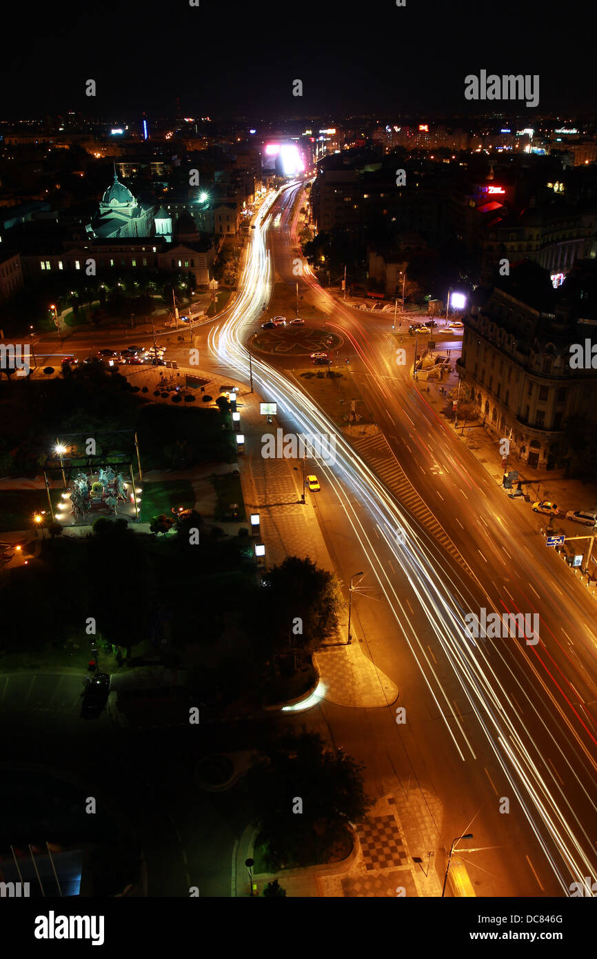 Bucharest city traffic on University Square Stock Photo - Alamy