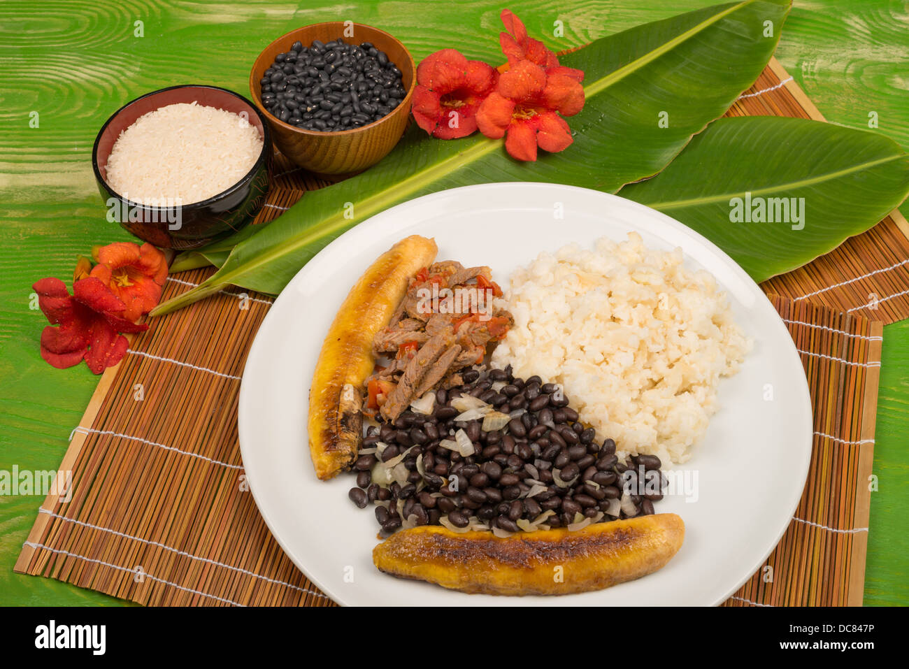 Pabellon criollo, a Venezuelan classic gathering some of the basic ...