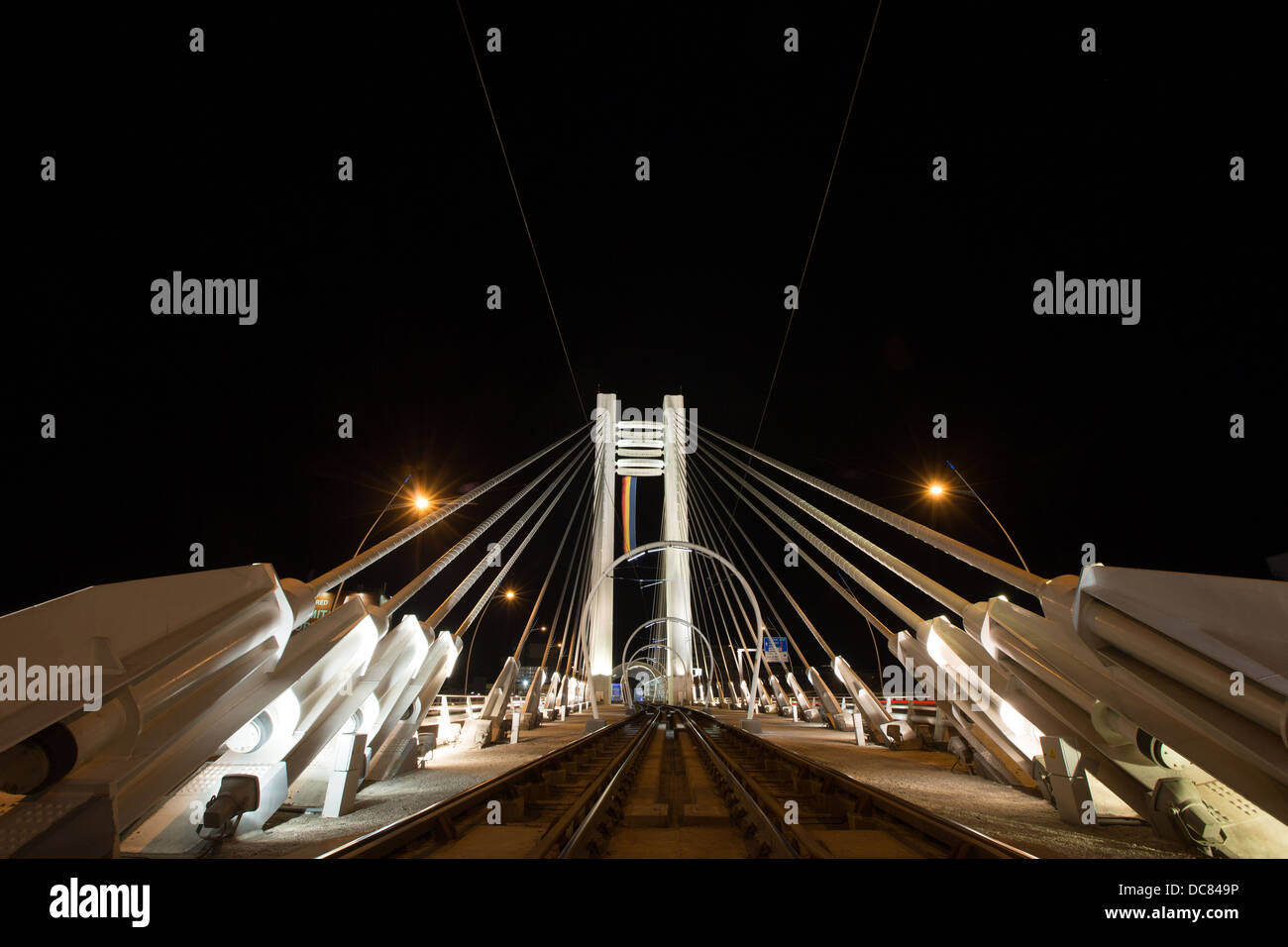 Basarab Bridge, tram railway Stock Photo - Alamy