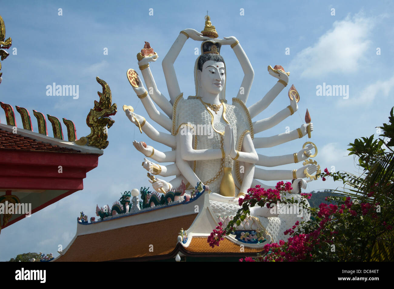 Big Buddha with eighteen arms - 18 - at Wat Plai Laem Ko Samui Stock ...