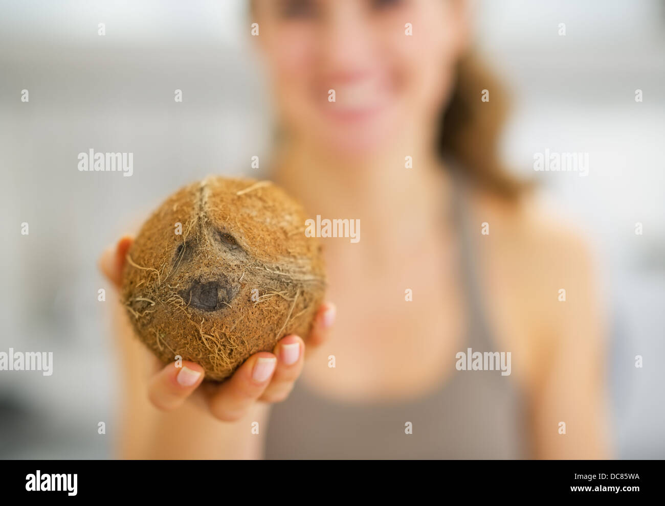 Female hand coconut on hi-res stock photography and images - Alamy