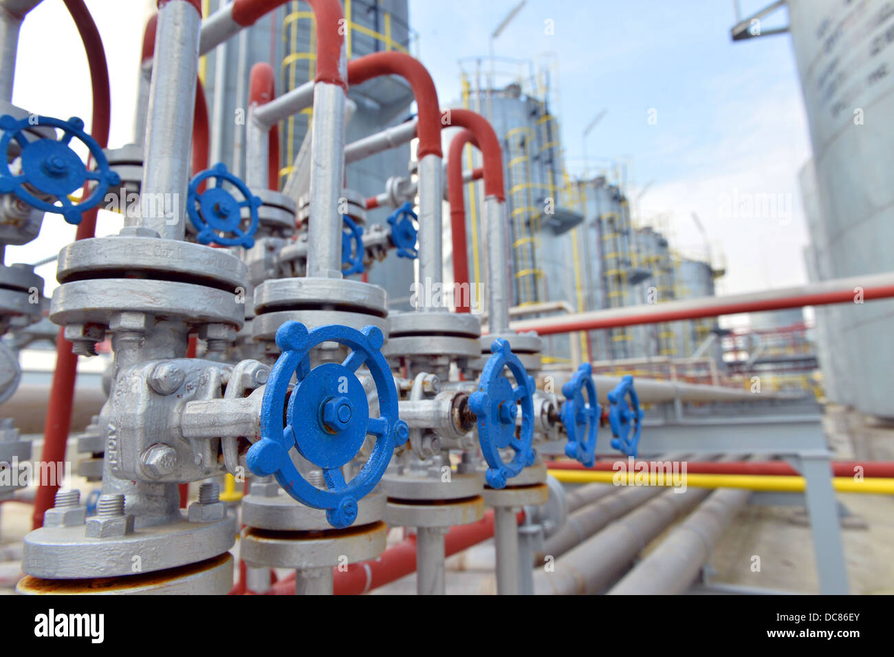 Chemical Industry Plant Pipes Valves High Resolution Stock Photography ...