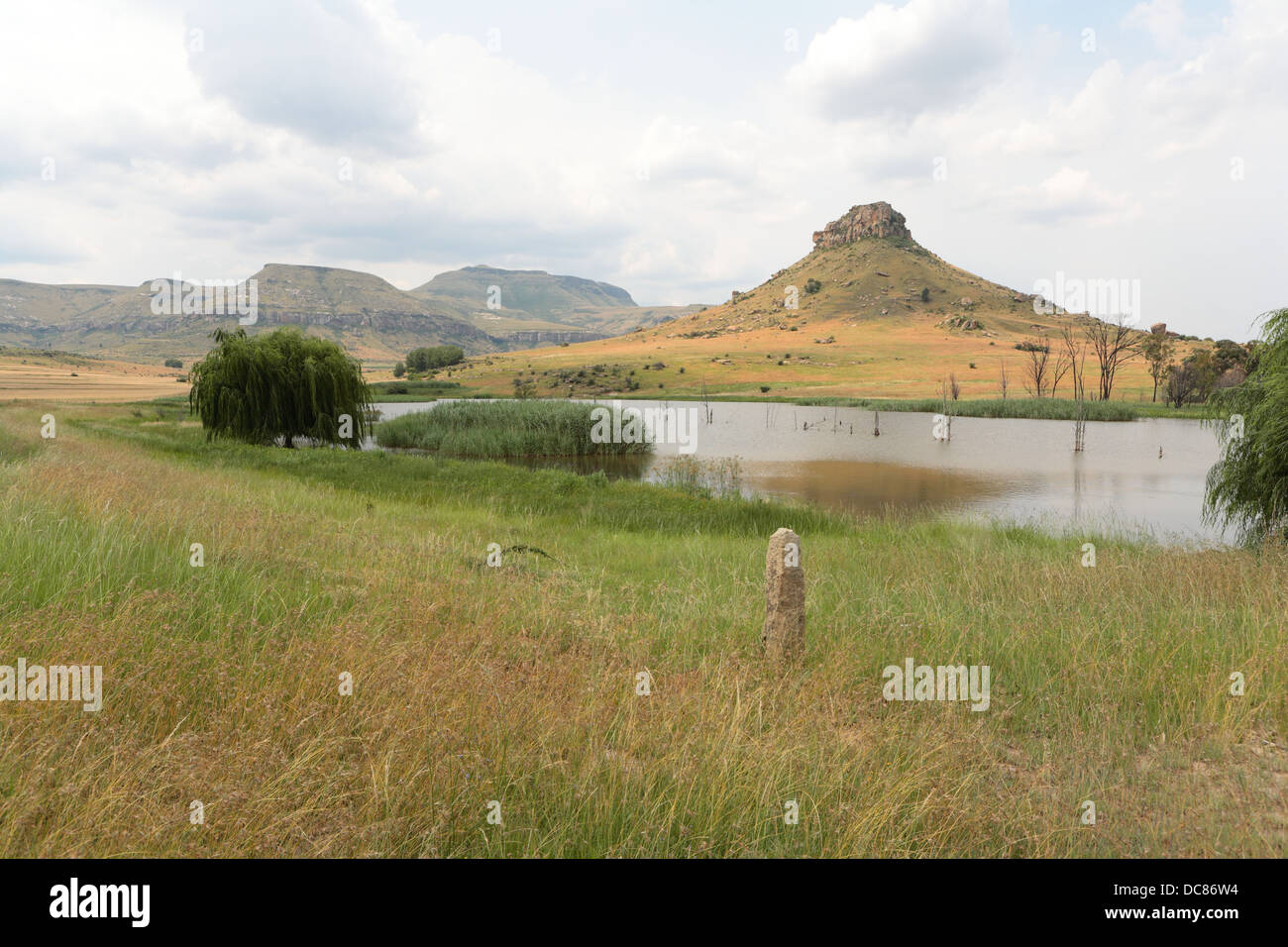 Mountain peak in the Maluti range, Orange Free State Province, South ...