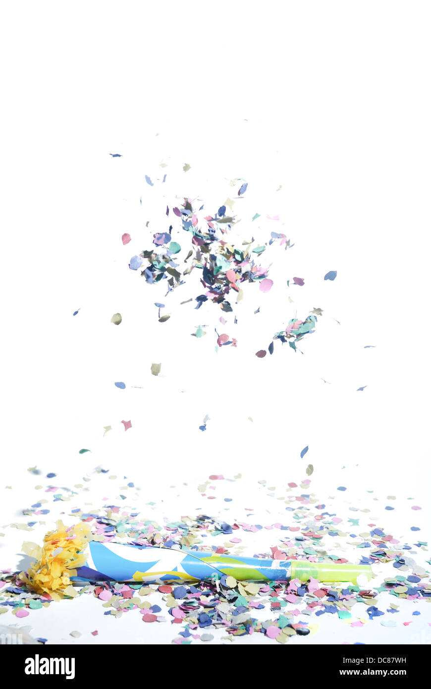 Confetti falling on a trumpet cotillion Stock Photo - Alamy