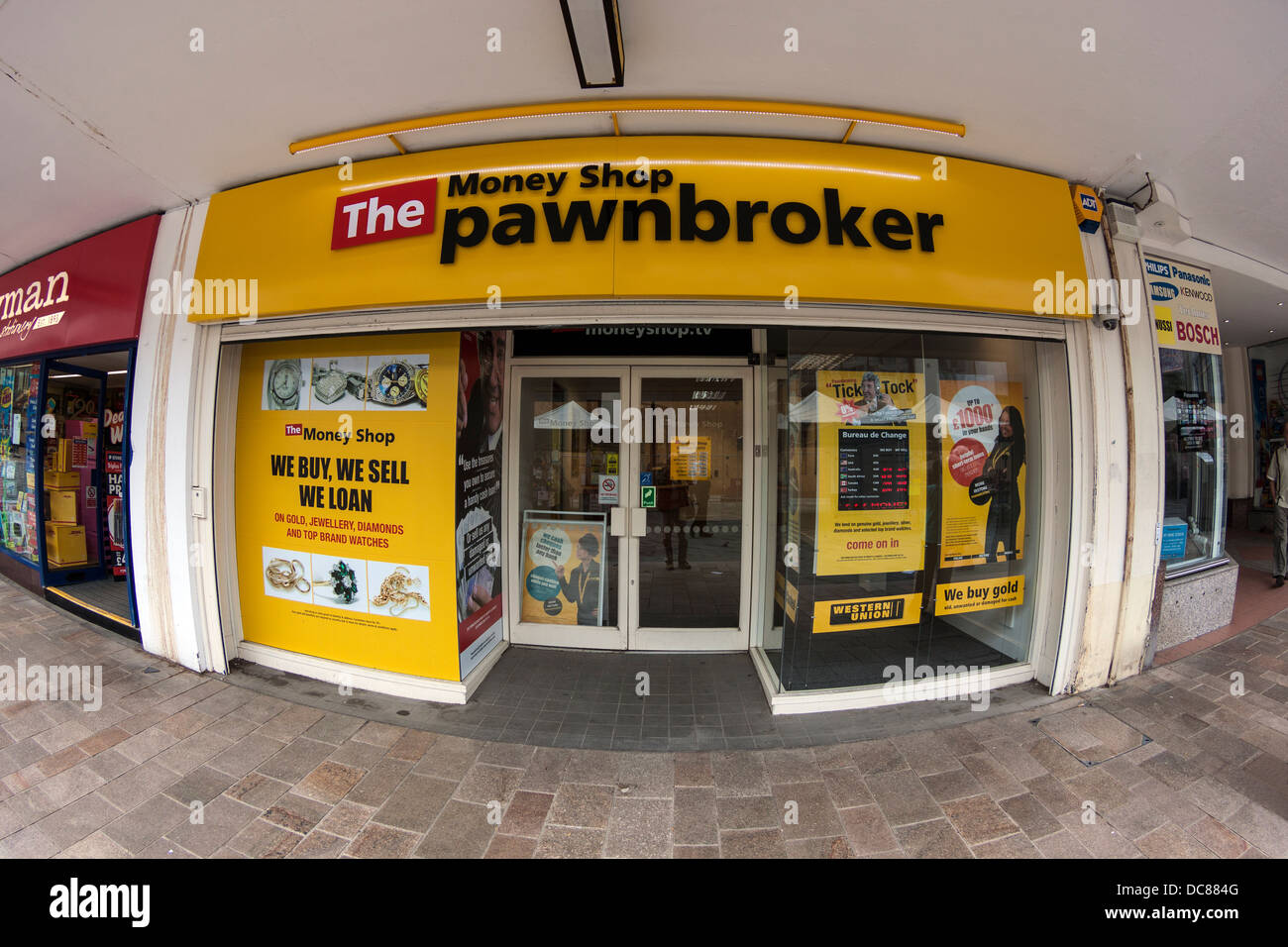 The Money Shop Stock Photo - Alamy