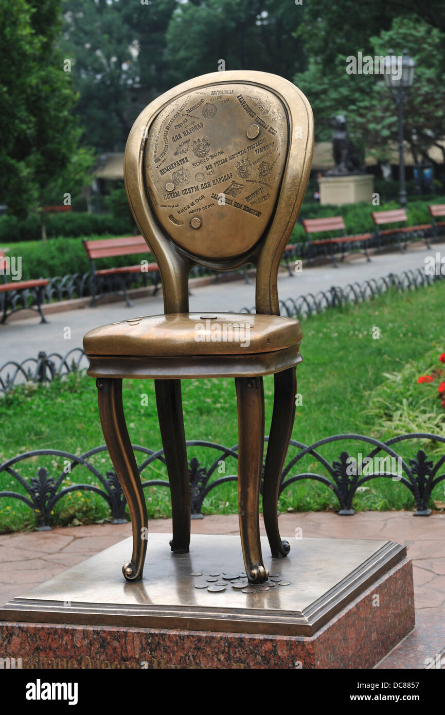 Statue of a chair, Odessa, Ukraine Stock Photo - Alamy