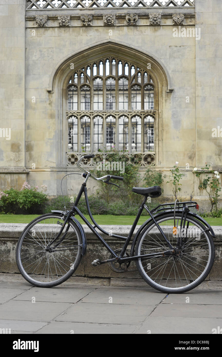 A cycle outside King's College Cambridge UK 12th August 2013. Cambridge ...