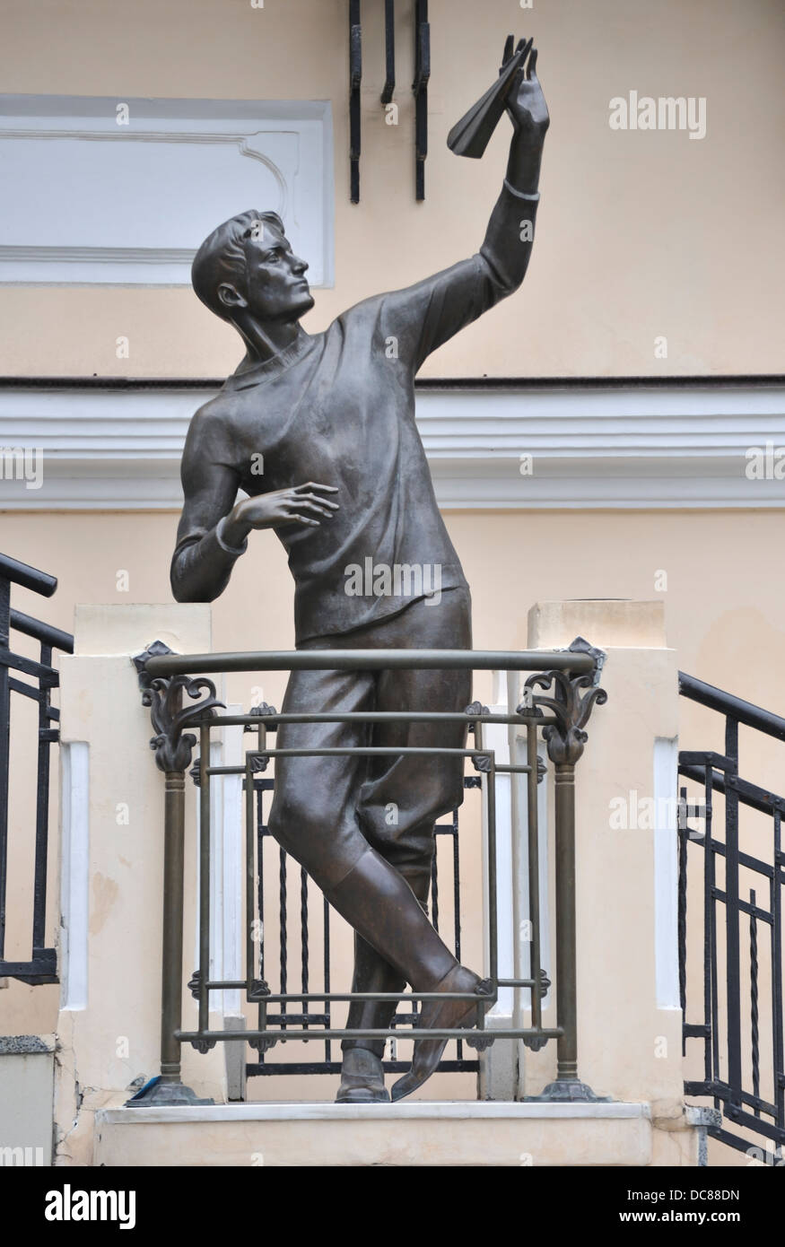Statue on balcony, Odessa, Ukraine Stock Photo - Alamy