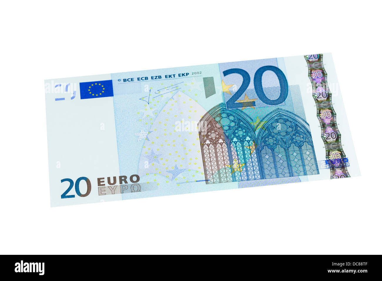Twenty Euro banknote on a white background Stock Photo - Alamy