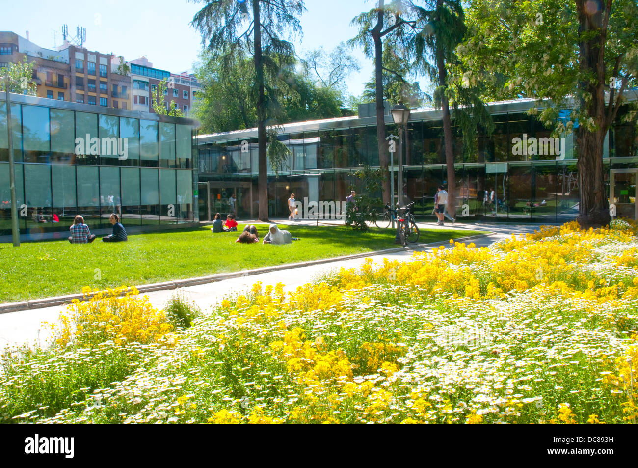 Public Library. The Retiro Park, Madrid, Spain Stock Photo - Alamy