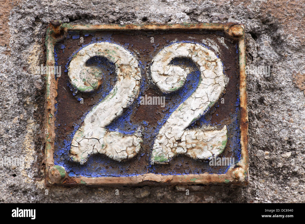 House numbers in different styles and colors (concept for real estate ...