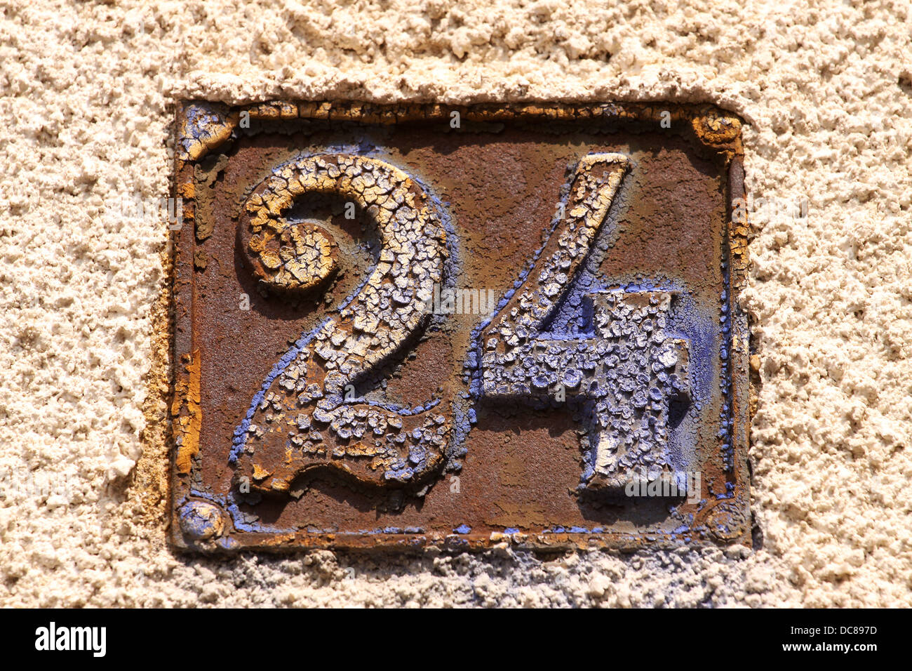 House numbers in different styles and colors (concept for real estate ...