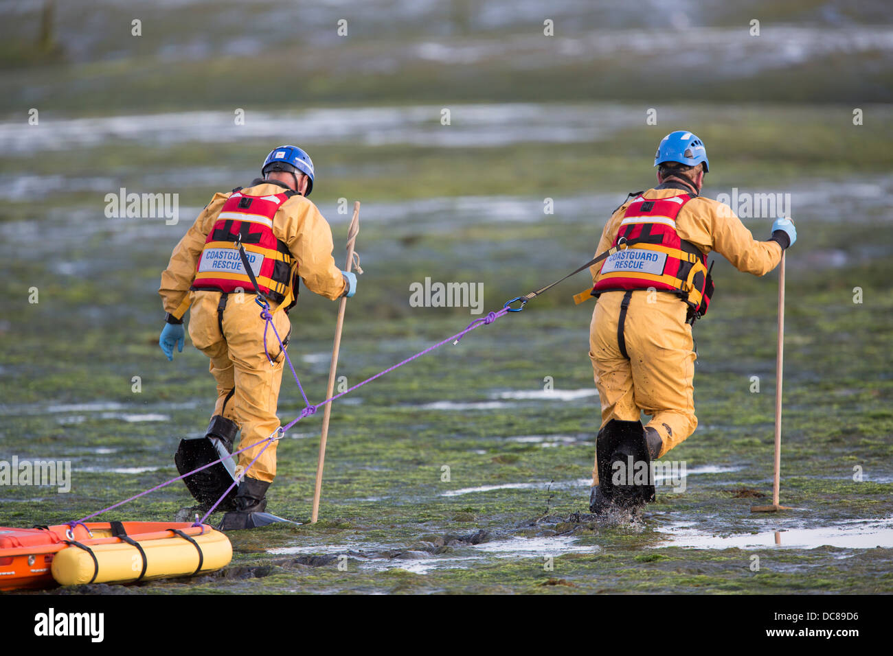 Coastguard Mud Rescue team rescue two women stuck in a canadian canoe ...