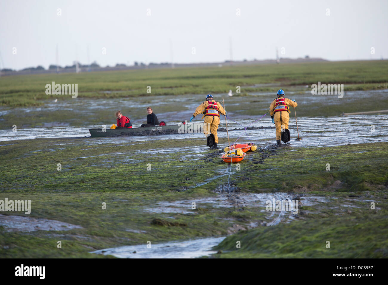 Coastguard Mud Rescue team rescue two women stuck in a canadian canoe ...