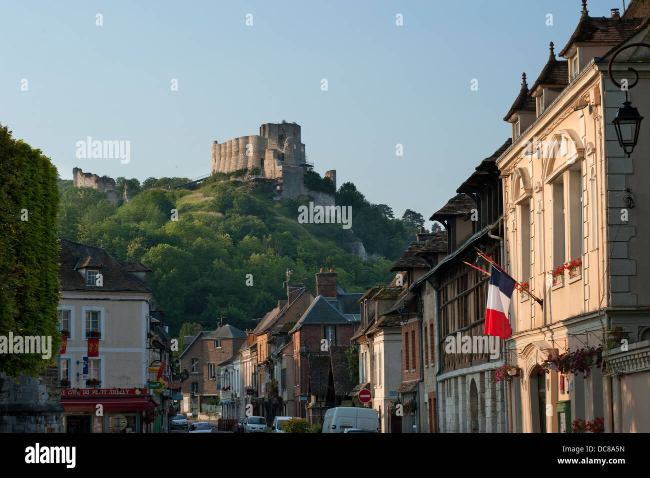 Chateau Gaillard above Les Andelys, Haute-Seine, in the Eure department of the ancient region ...