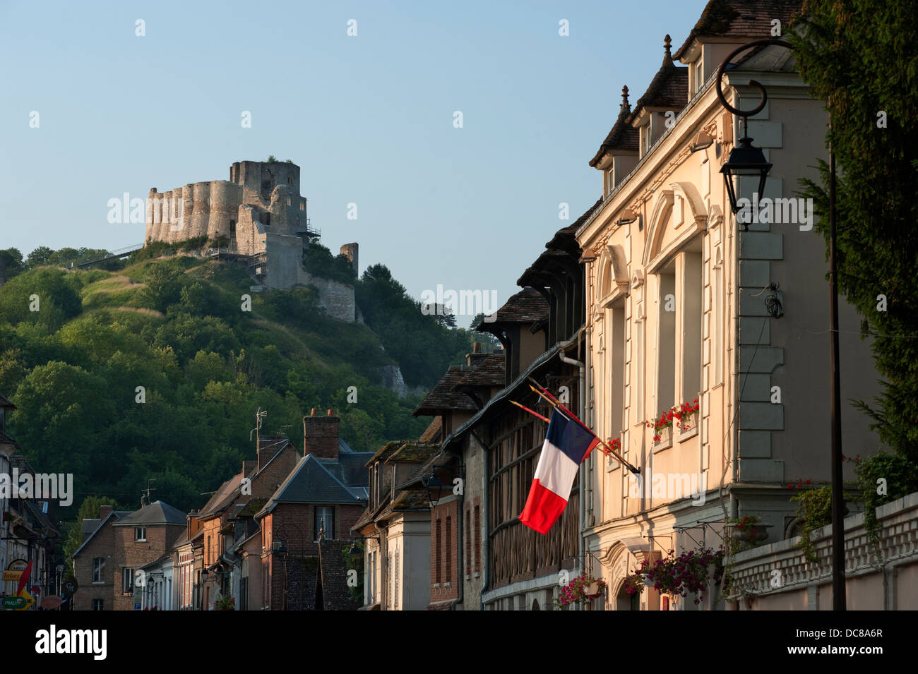 Chateau Gaillard above Les Andelys, Haute-Seine, in the Eure department of the ancient region ...