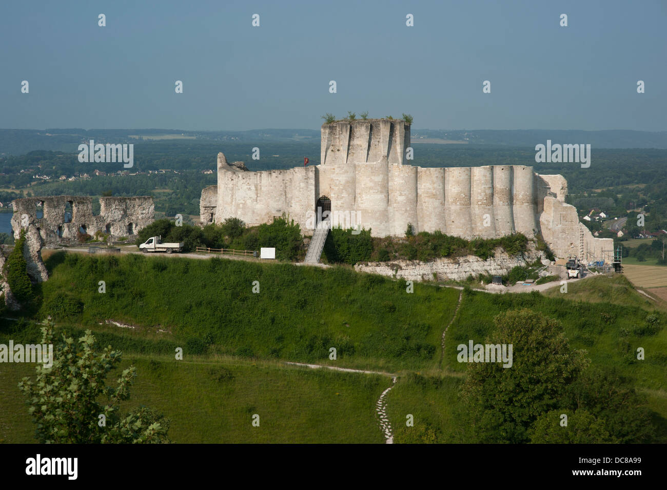 Chateau Gaillard above Les Andelys, Haute-Seine, in the Eure department of the ancient region ...