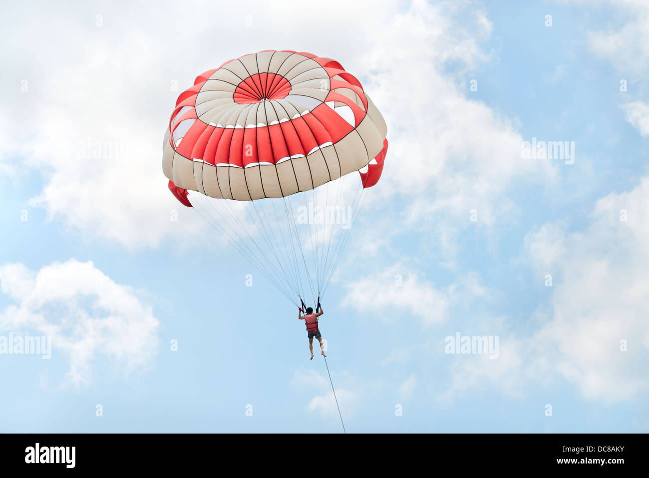 Red white and blue parachute hi-res stock photography and images - Alamy
