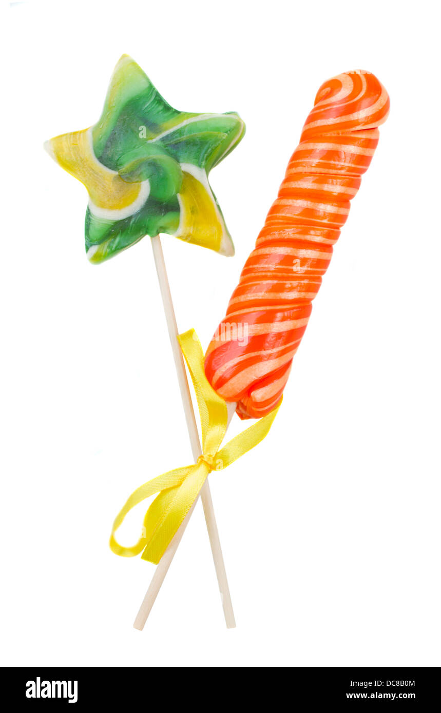 candy star and spiral stick Stock Photo - Alamy