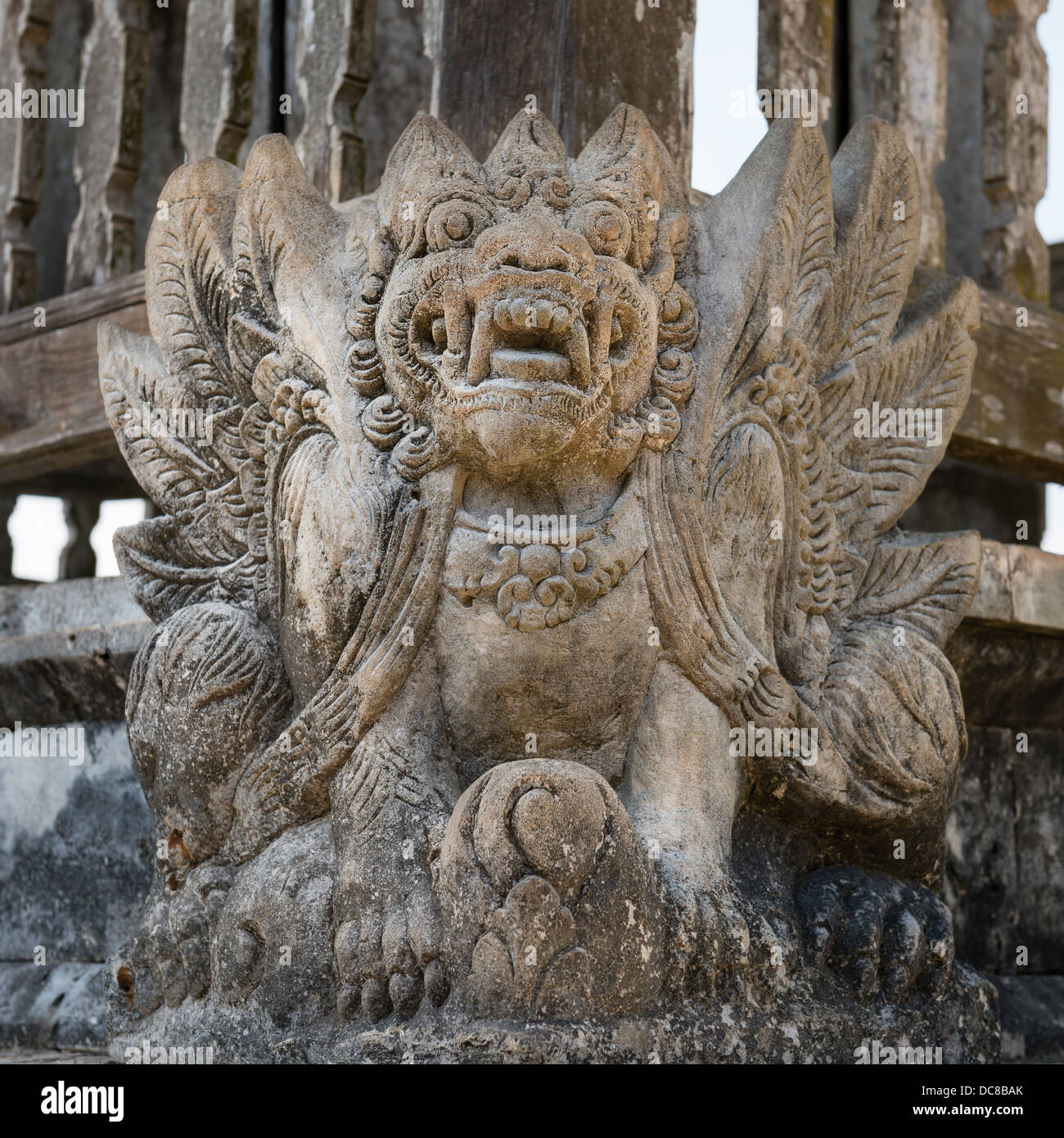 Balinese demon statue in Pura Luhur Uluwatu Temple, Bali Stock Photo ...