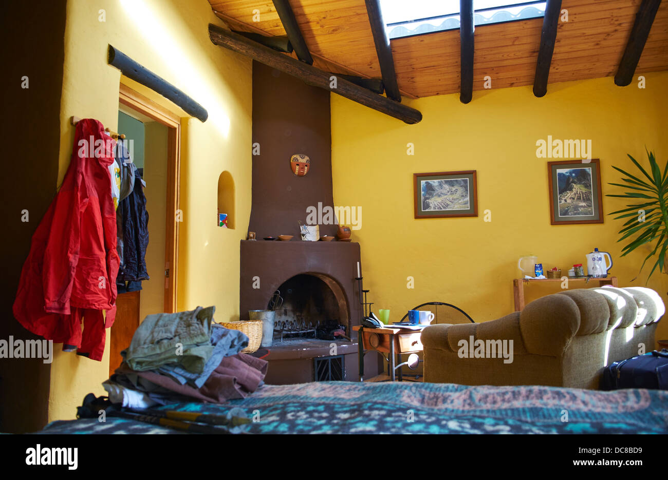 Mountain Cabin Interior in the Peruvian Andes, South America Stock ...
