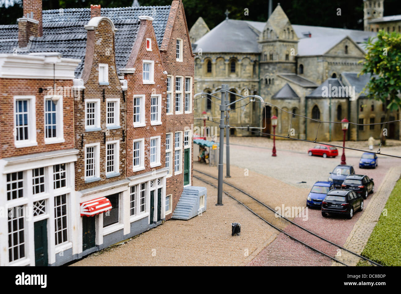 Amsterdam street, houses and church, at Madurodam Interactive Miniture ...