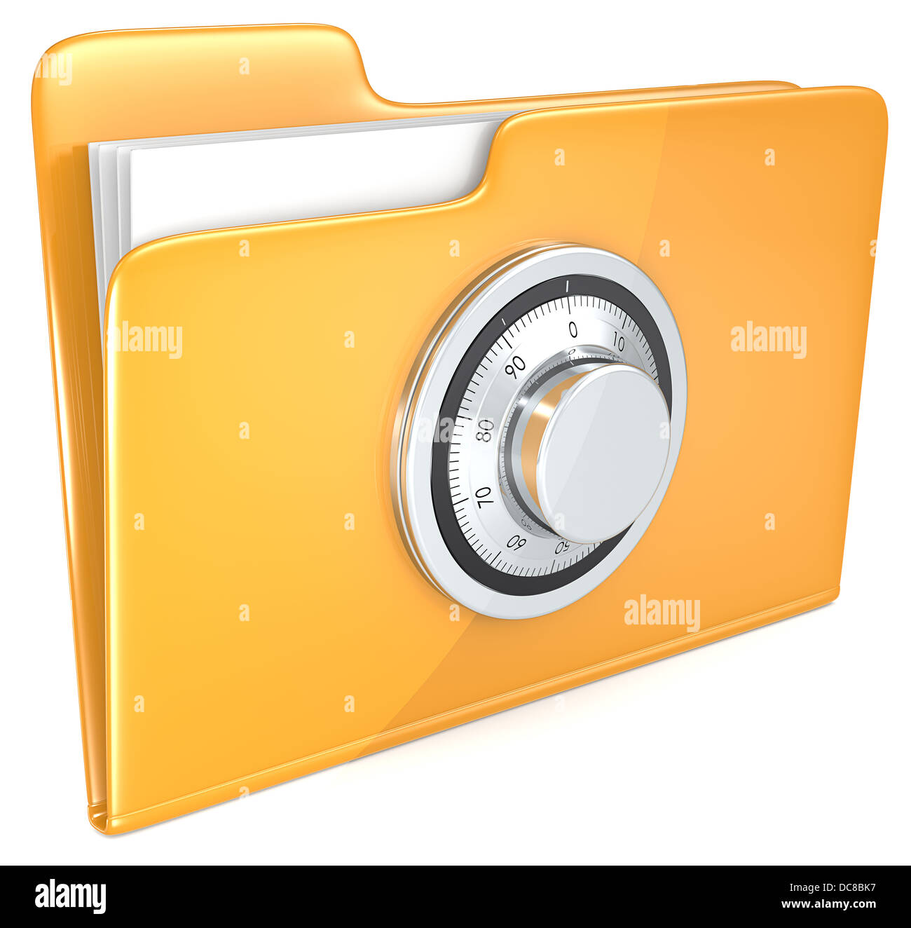 Folder with combination lock Stock Photo - Alamy