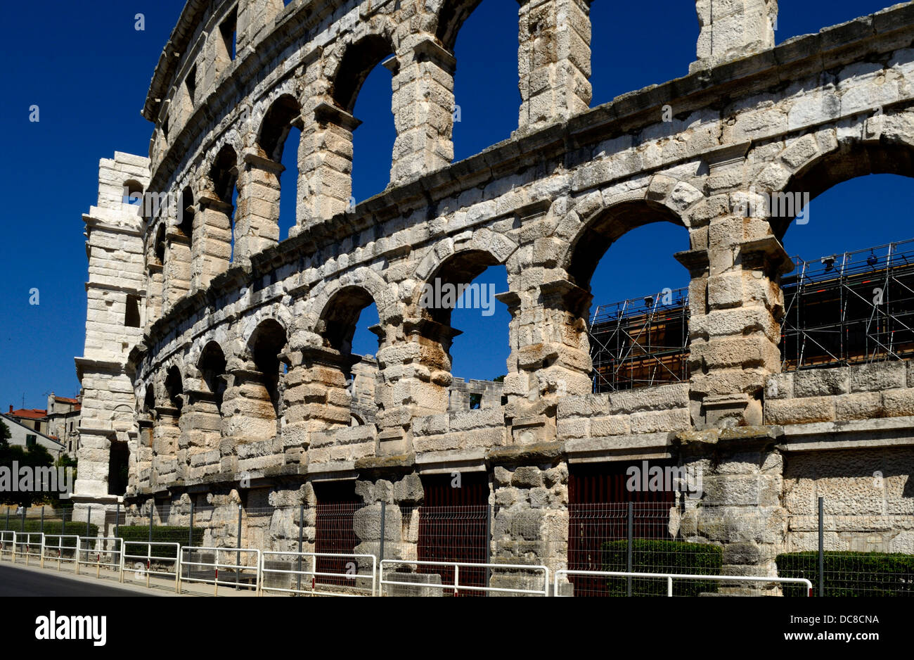 Pula Arena Istria Adriatic Sea Croatia Europe walls Stock Photo - Alamy